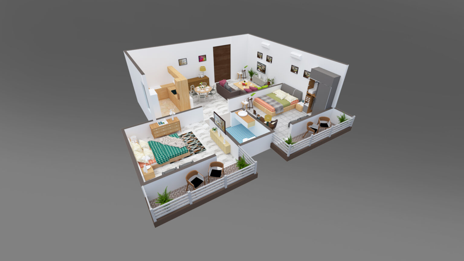 3D Isometric Floor Plan Design – Nimix Technology